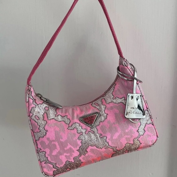 Prada | Bags | Rare Prada Brocade Hobo Bag Pink | Poshmark
